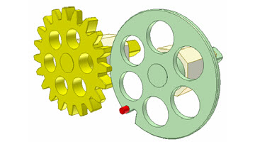 [Mô phỏng cơ cấu cơ khí] Transmission with mutilated tooth gear [Mô phỏ